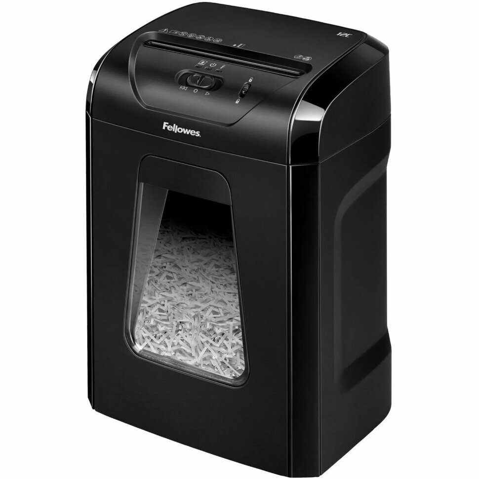 Шредер (уничтожитель) Fellowes Powershred 12C, 4ур. секр, 12лист, 18л, 982440