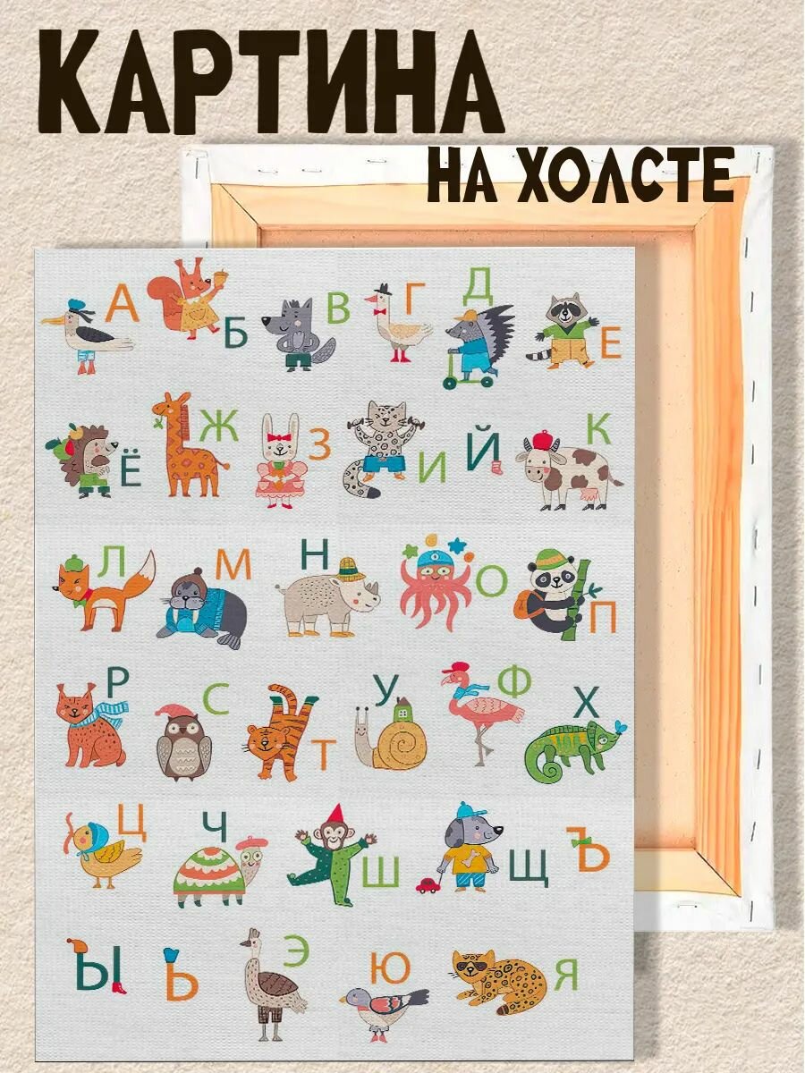 Картина на стену в детскую комнату Алфавит
