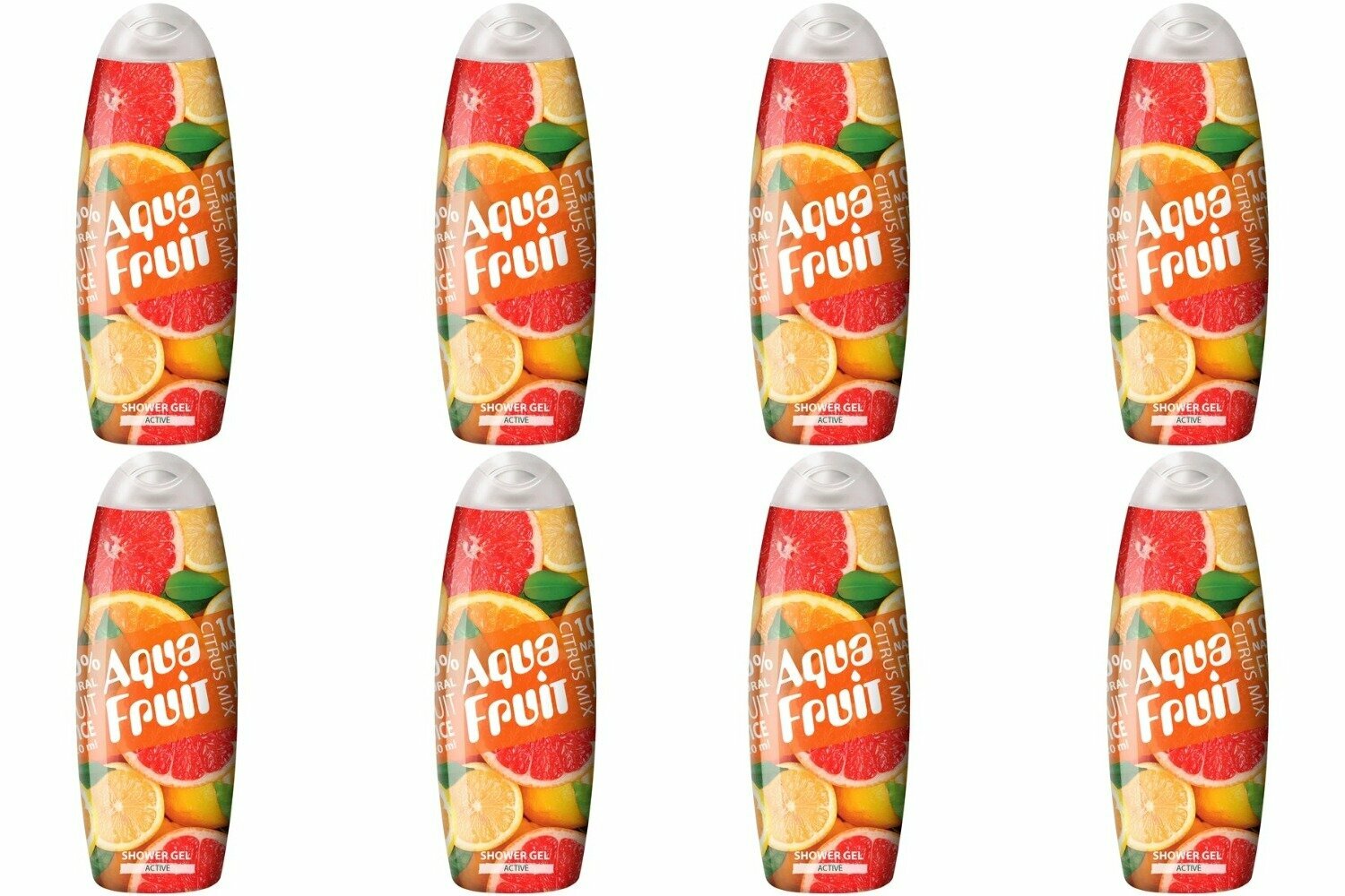 Гель для душа AQUAFRUIT Active, 420 мл, 8 шт