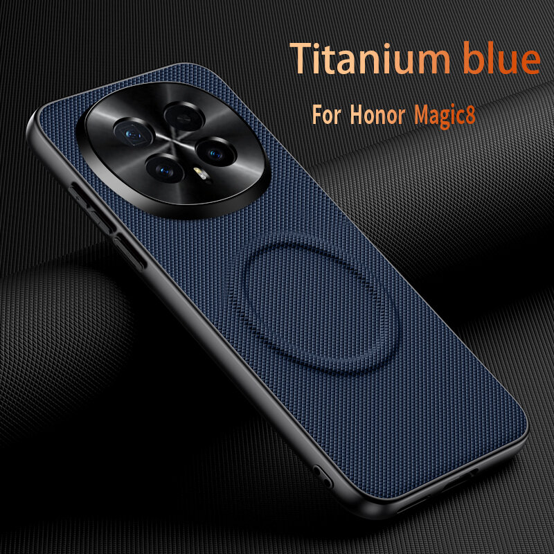 Чехол Для Honor Magic 8 / Хонор Магик 8, soft touch, чехол-кардиомонитор, искусственная кожа, поликарбонат (PC), защита камеры, ударопрочный, усиленные углы, Honor, Honor Magic 8, blue,