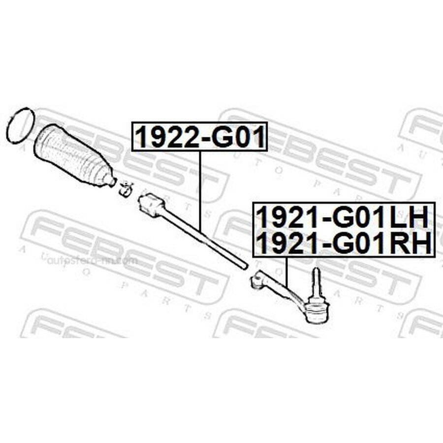 FEBEST 1921G01RH Наконечник рулевой правый