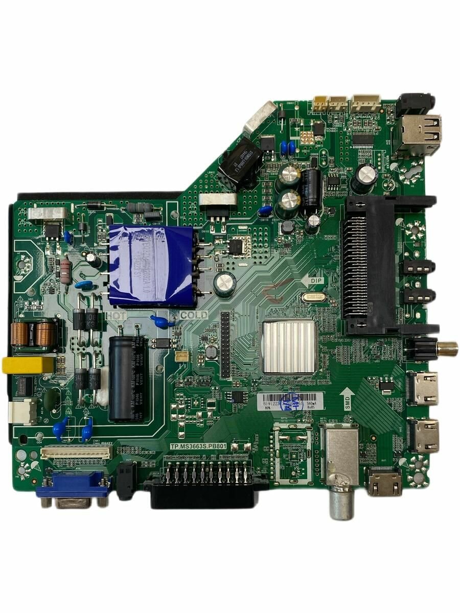 Плата основная (TP. MS3663S. PB801), для телевизора Polarline 43PL51TC