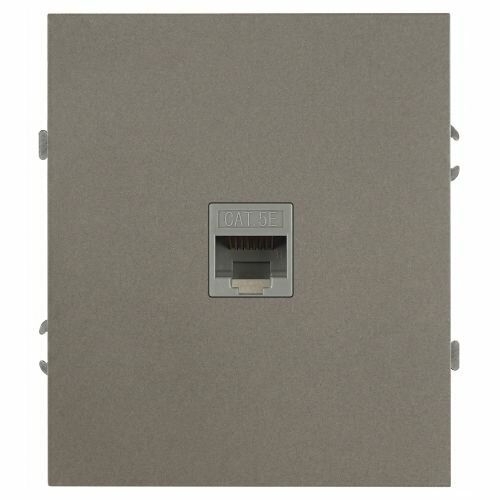 Розетка информационная 1-м СП Arktik RJ45 16А IP20 250В титан Эра Б0070480