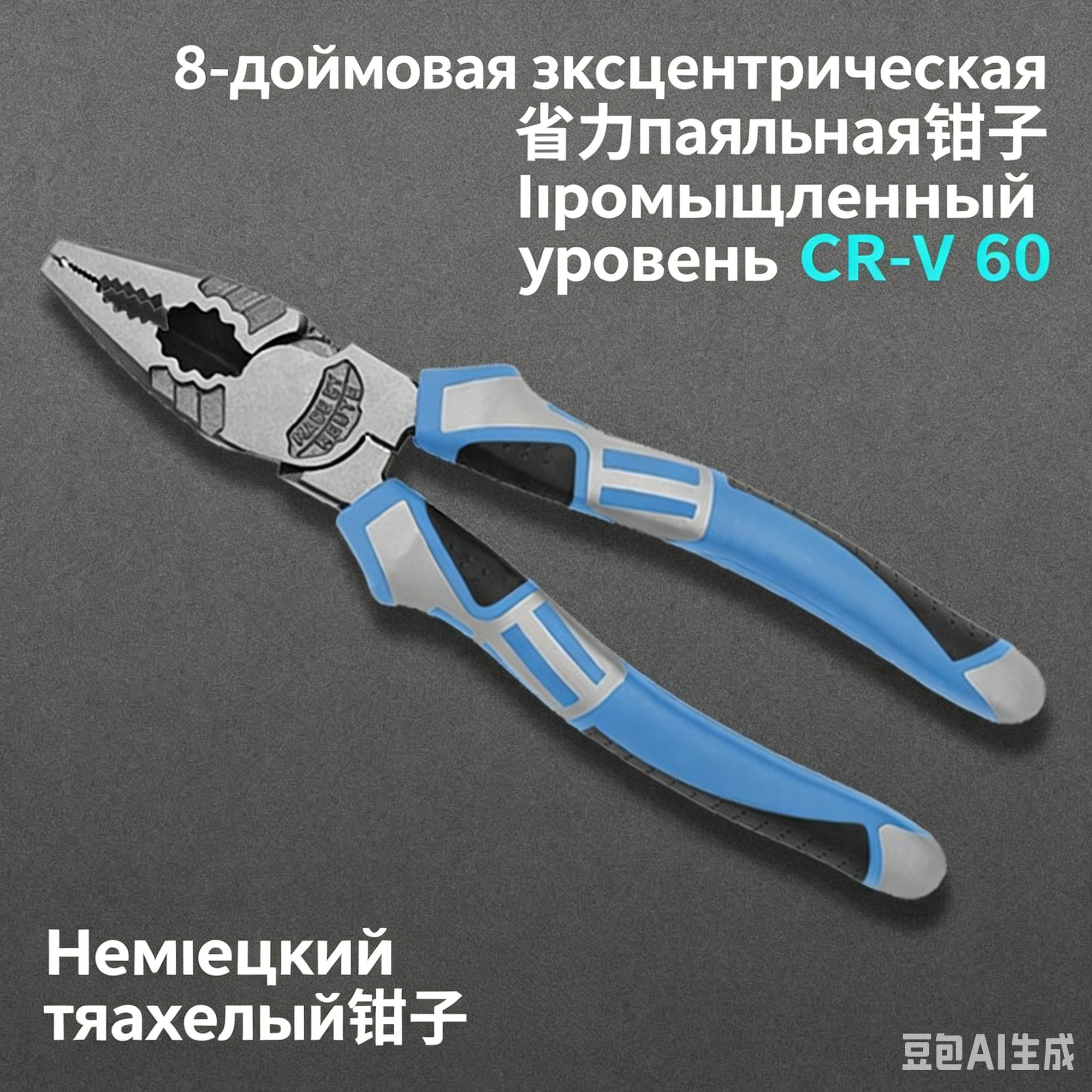 Комбинированные плоскогубцы GROSS 180 мм, трехкомпонентные рукоятки 16973