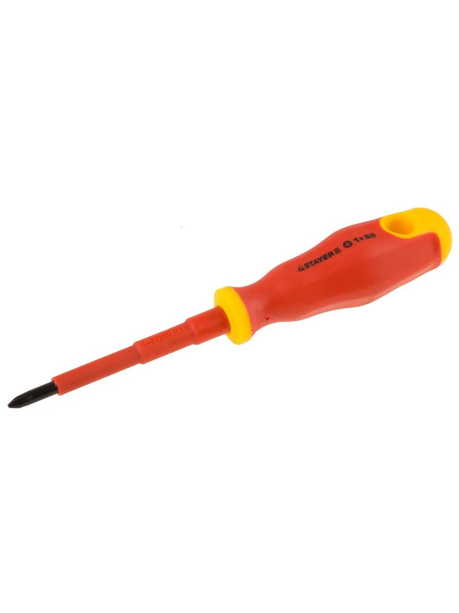 STAYER Electro, PH1 х 80 мм, диэлектрическая отвертка,