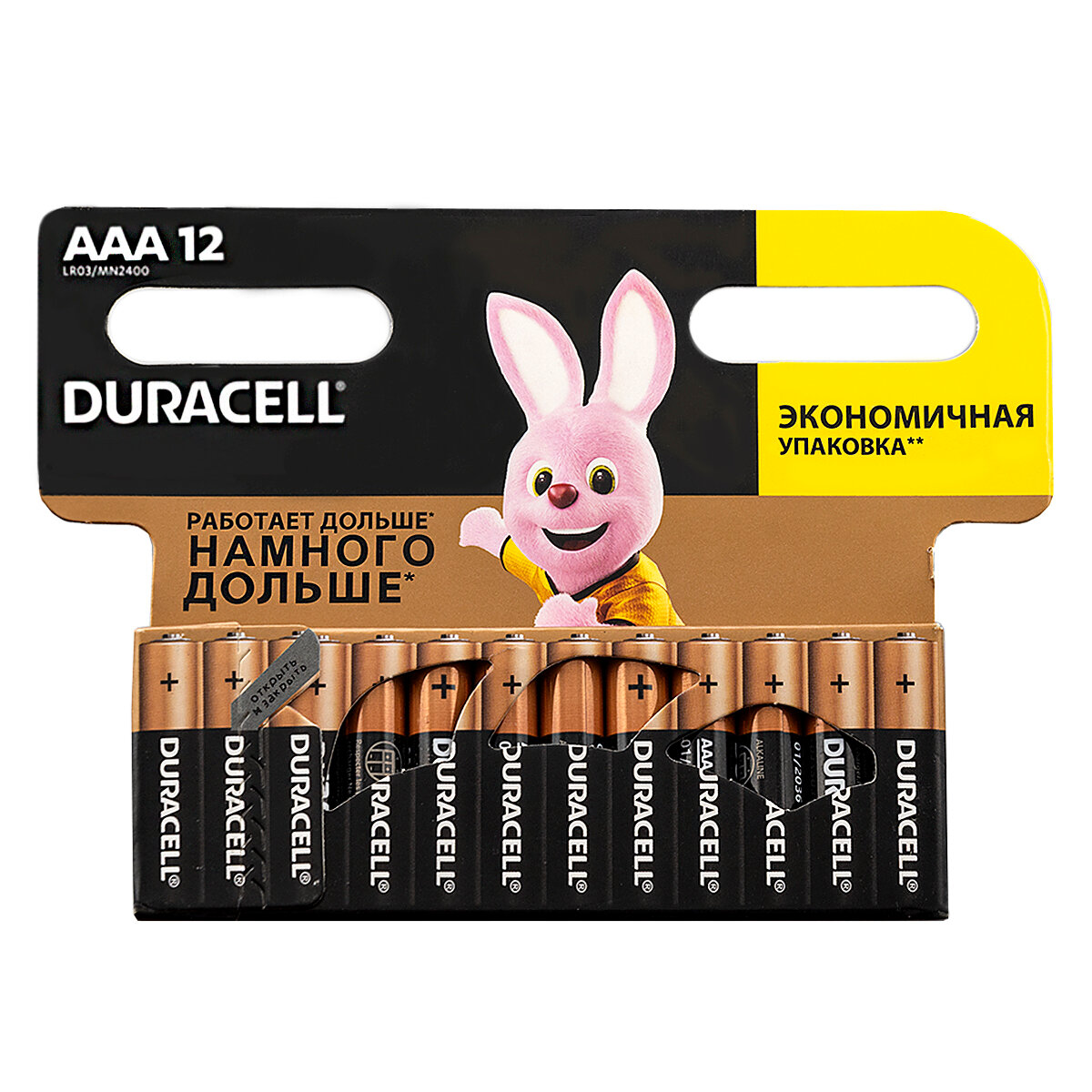 Батарейка Duracell LR03 Basic Extra Life MN2400/12BL