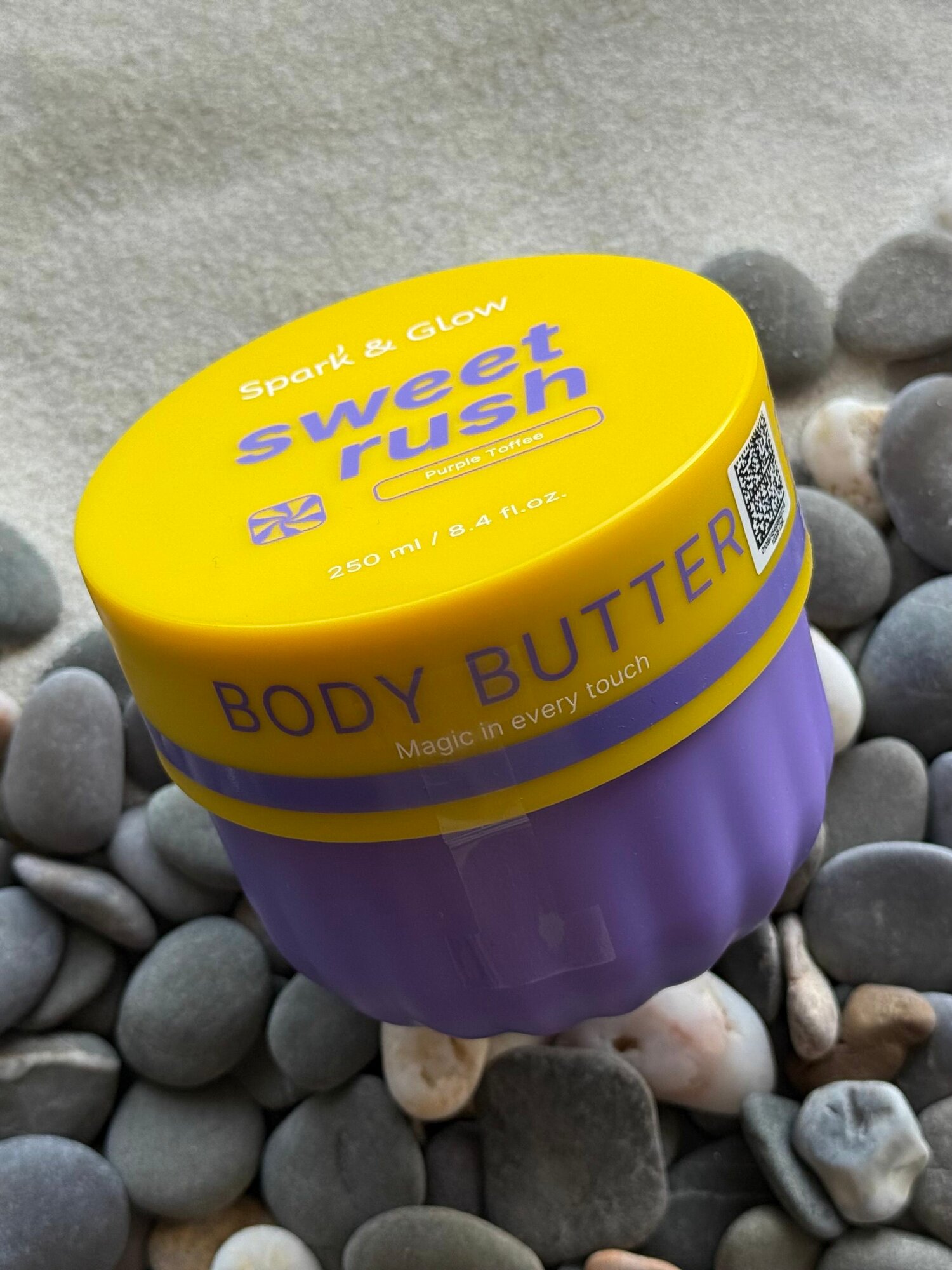 Spark&Glow Крем-баттер для тела с маслом Ши и ароматом солёной карамели Spark&Glow Body Butter Purple Toffee, 250 мл