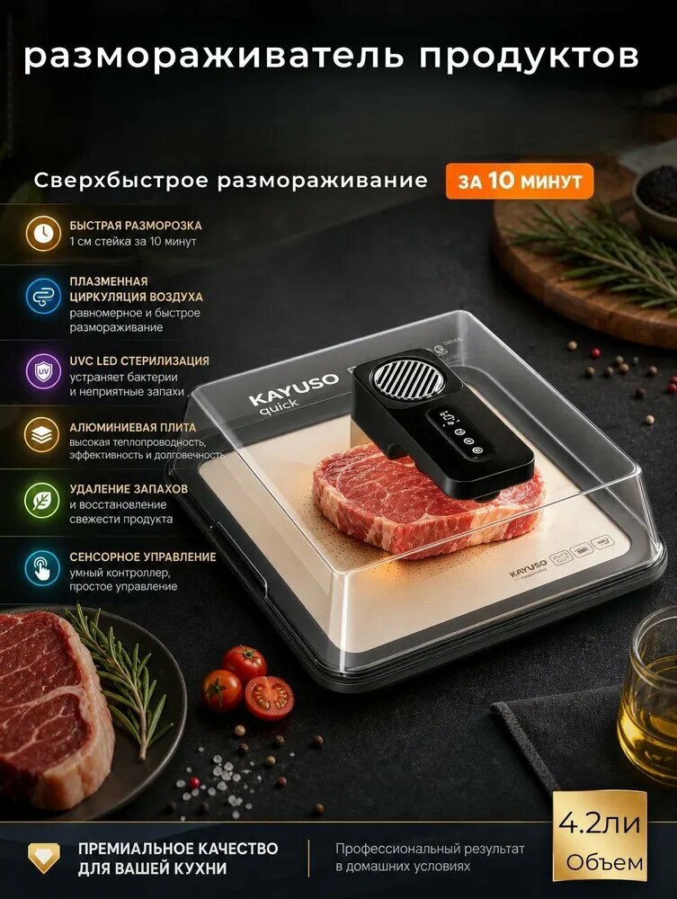 Freshjia Доска для разморозки продуктов, 27.1 см х 27.1 см, 1 шт