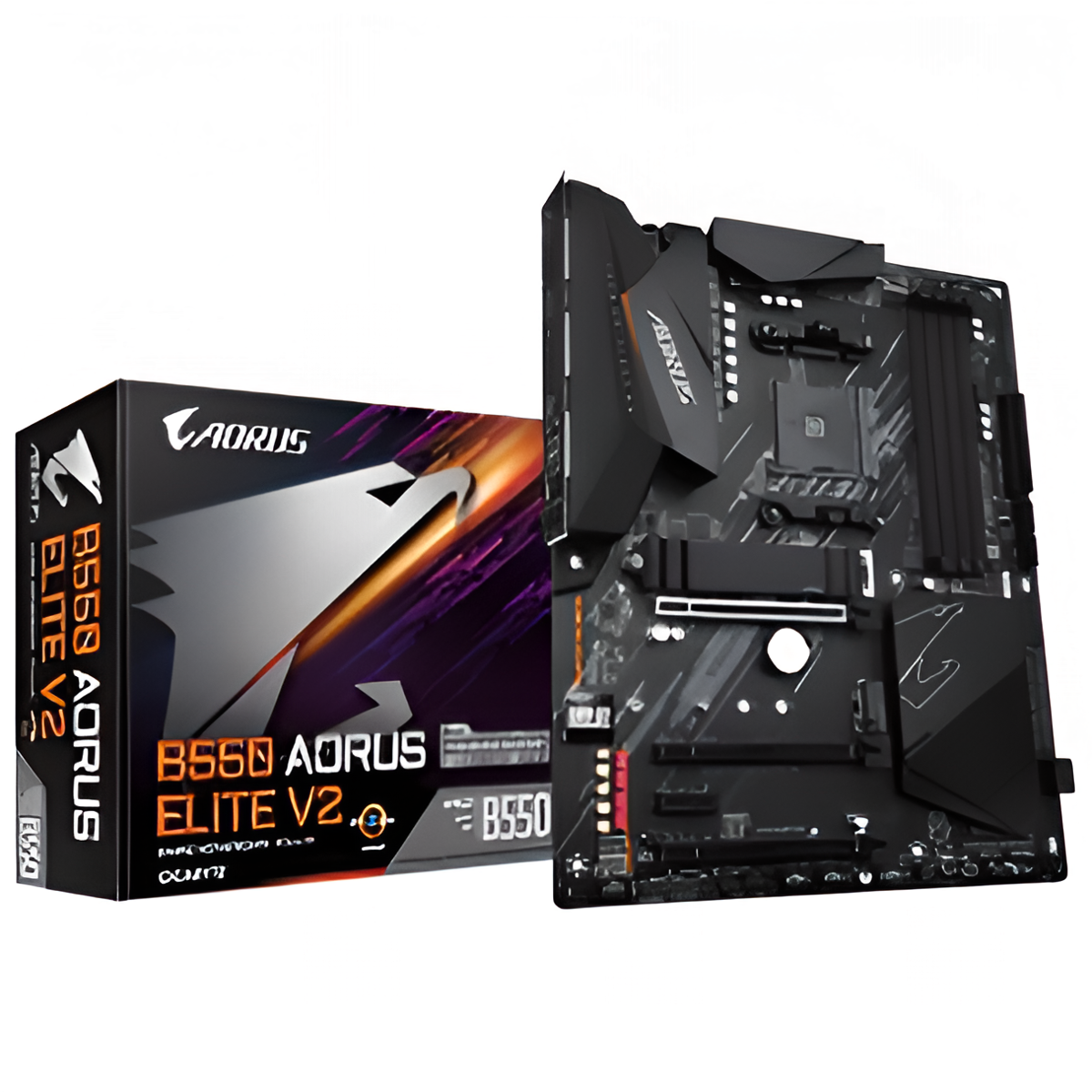 Материнская плата GIGABYTE B550 AORUS ELITE V2 (AM4/AMD B550/4xDDR4/3xPCI-Ex16/2xM.2/SB7.1/GLAN/DispayPort/HDMI/ATX)