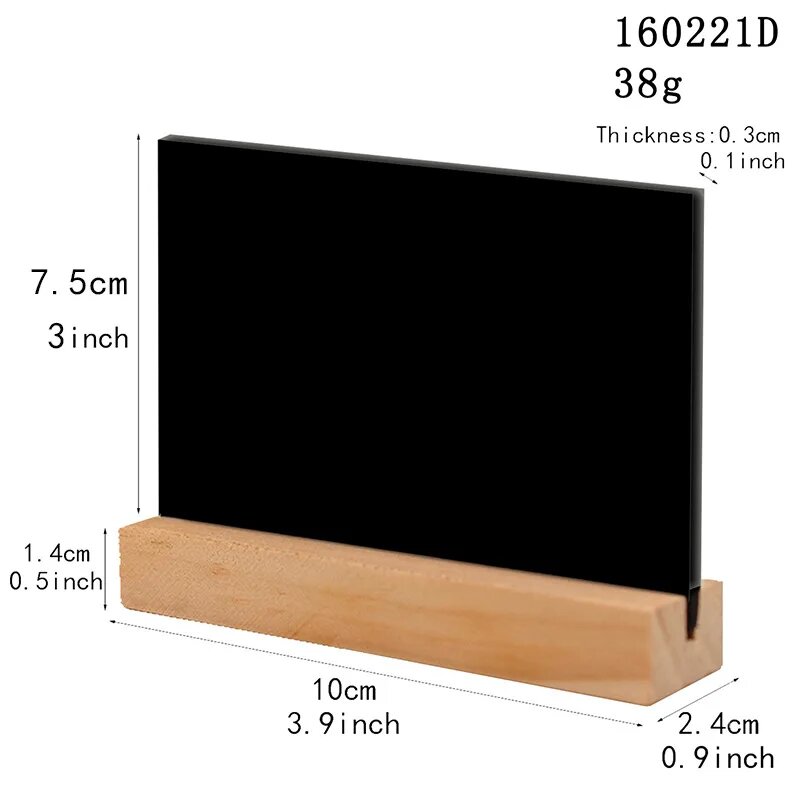 Двусторонняя меловая доска 160221D, 38g, черная, 7.5x10 см