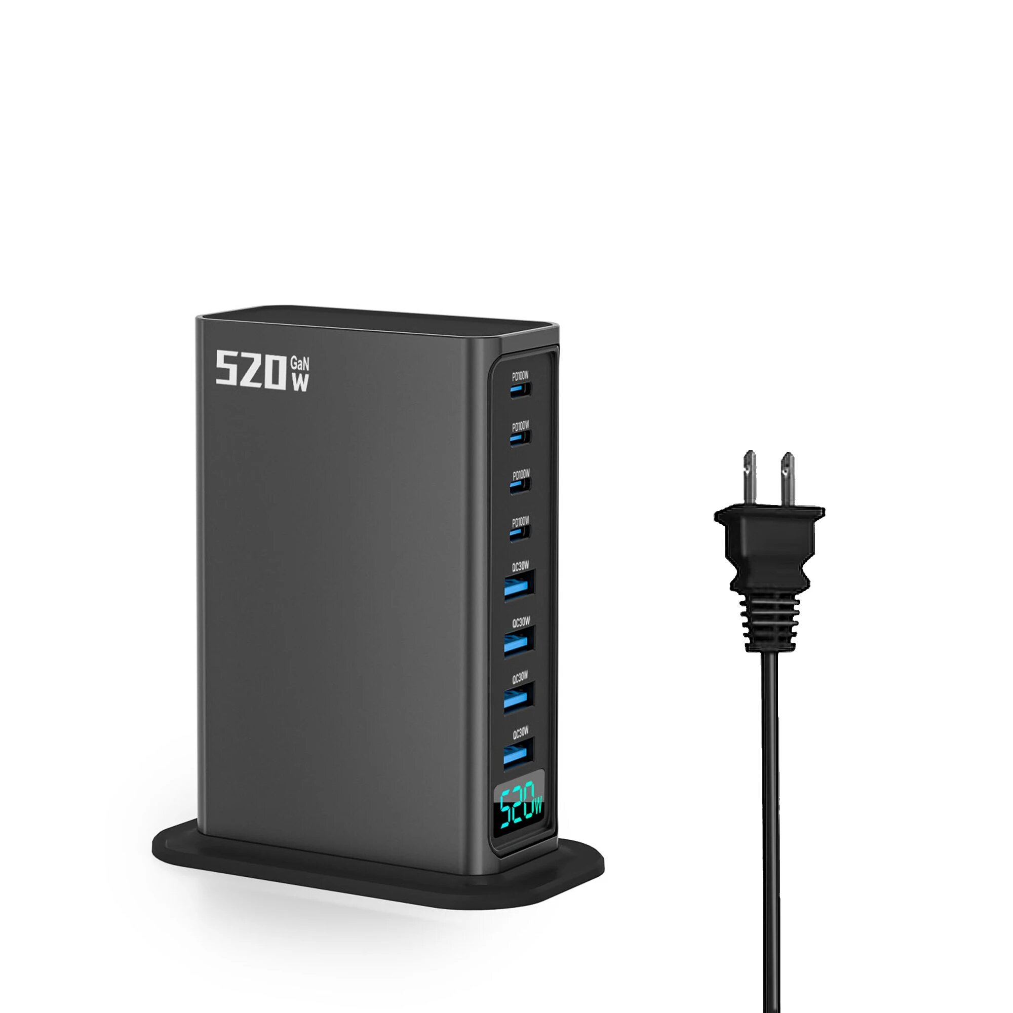 Зарядное устройство GaN 520 Вт, US штекер