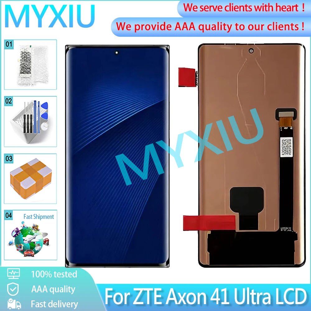 6,67 'оригинальный AMOLED для ZTE Axon 41 Ultra ЖК-экран для ZTE Axon 41 Ultra ЖК-дисплей с дигитайзером в сборе, замена