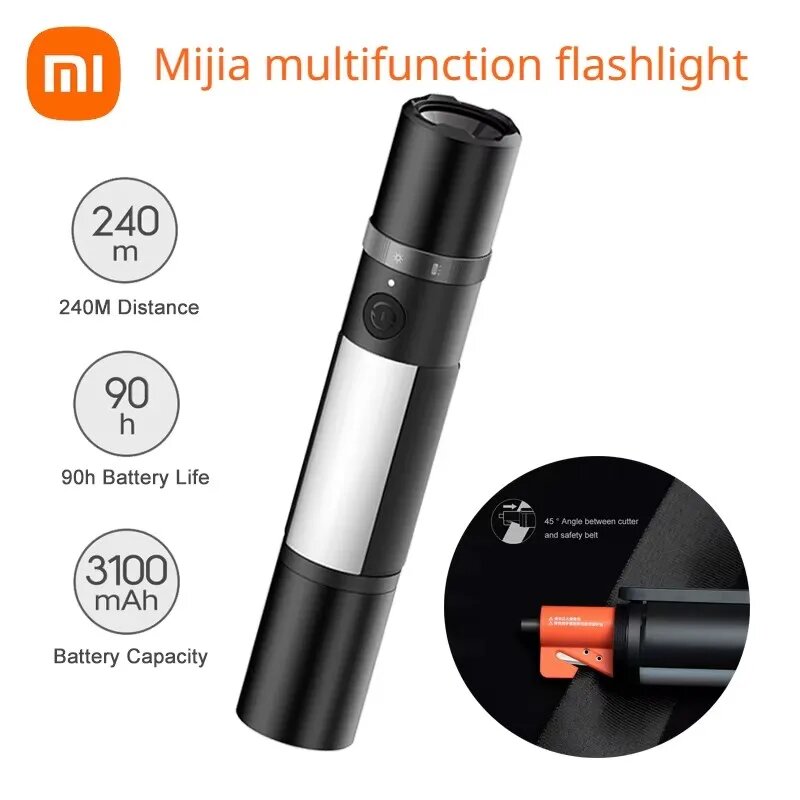 Xiaomi Mijia многофункциональный светодиодный фонарь 1000 люмен