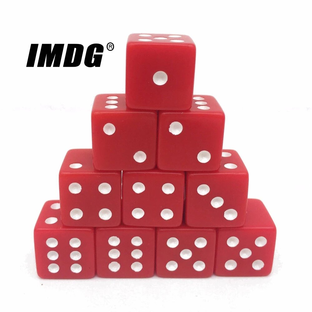Красные акриловые кости 10 шт. DICE