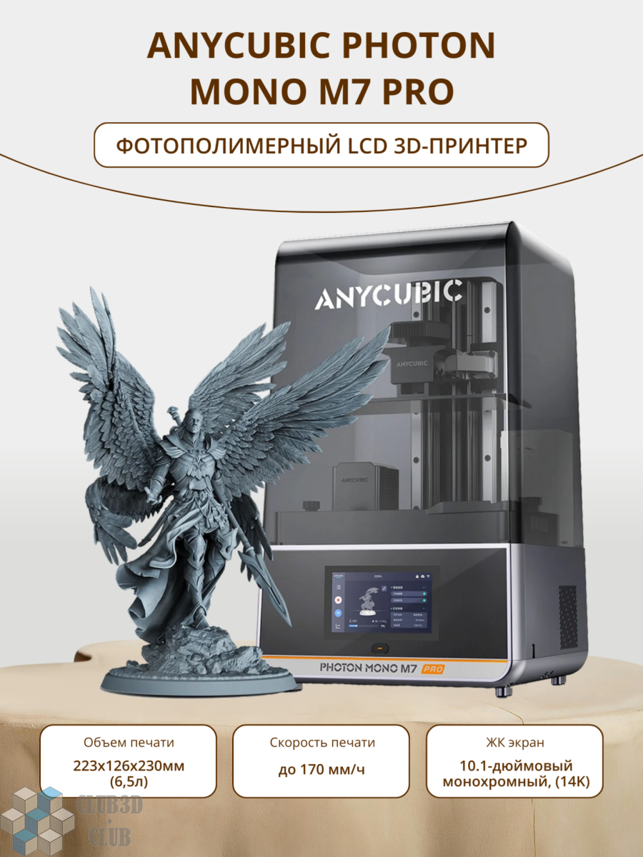 Профессиональный LCD 3D-Принтер Anycubic Photon Mono M7 Pro
