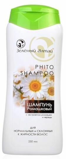 Фито-шампунь Зеленый Алтай Ромашковый для нормальных и жирных волос 250 мл