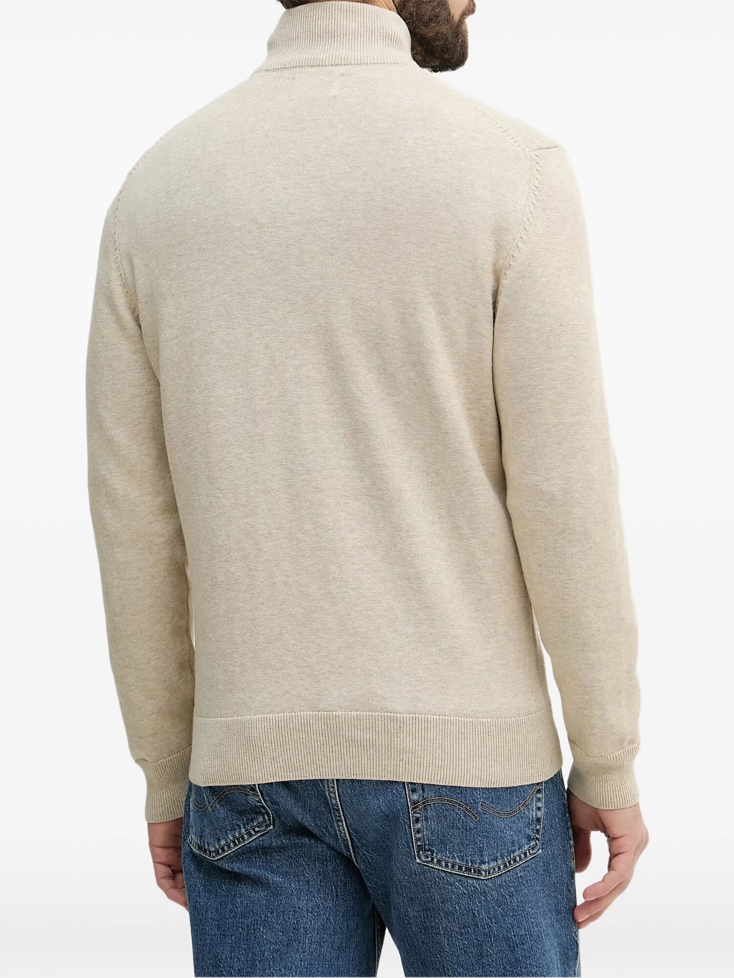 Свитер GANT Zip-up embroidered-logo sweater, размер 48 — фото 1