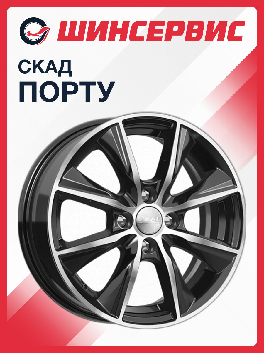 Литой колесный диск Скад Порту R15.0x6.0J 4x100.0 ET46.00 ЦО54.10 для автомобиля