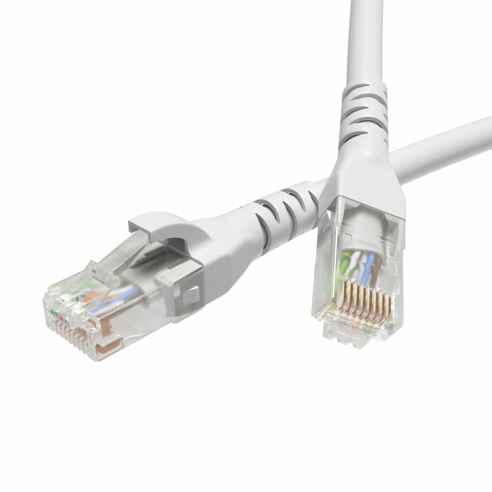 Патч-корд неэкранированный cat5e u/utp 4х2 lszh белый 1м