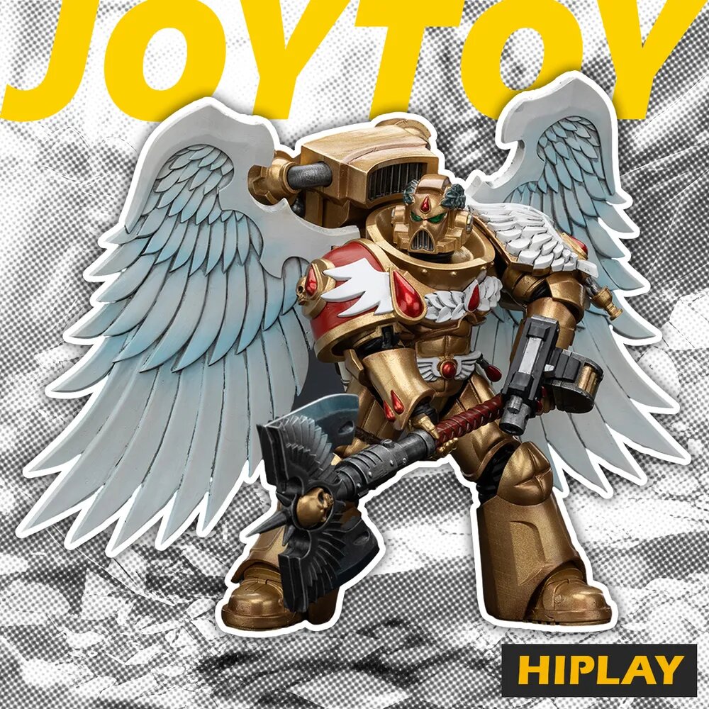 HIPLAY JOYTOY Warhammer 40000 Кровавые Ангелы Сангвинарная Гвардия с Энкарминным Топором JT6250 1/18