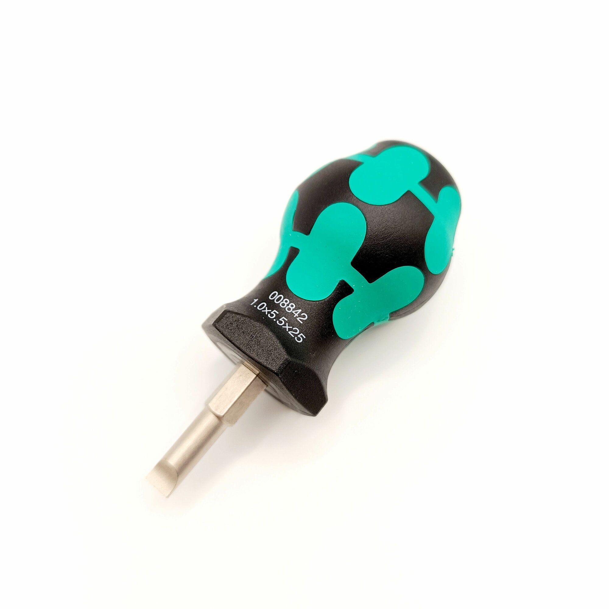 Отвёртка короткая шлицевая WERA 355 SL Stubby, SL1 x 5.5 х 25 мм, WE-008842