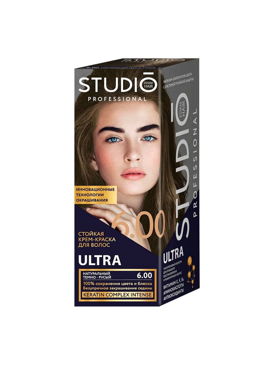 Краска-крем для волос Studio Professional темно-русый 115 мл