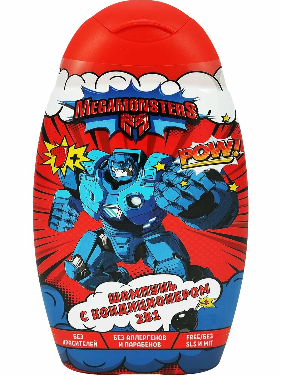 Шампунь-кондиционер для мальчиков MEGAMONSTERS 2в1, 300мл