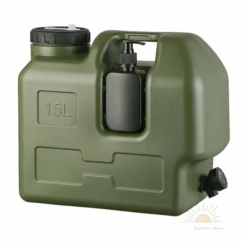 Питьевой бак из пищевого HDPE на 15 л с краном и мыльницей
