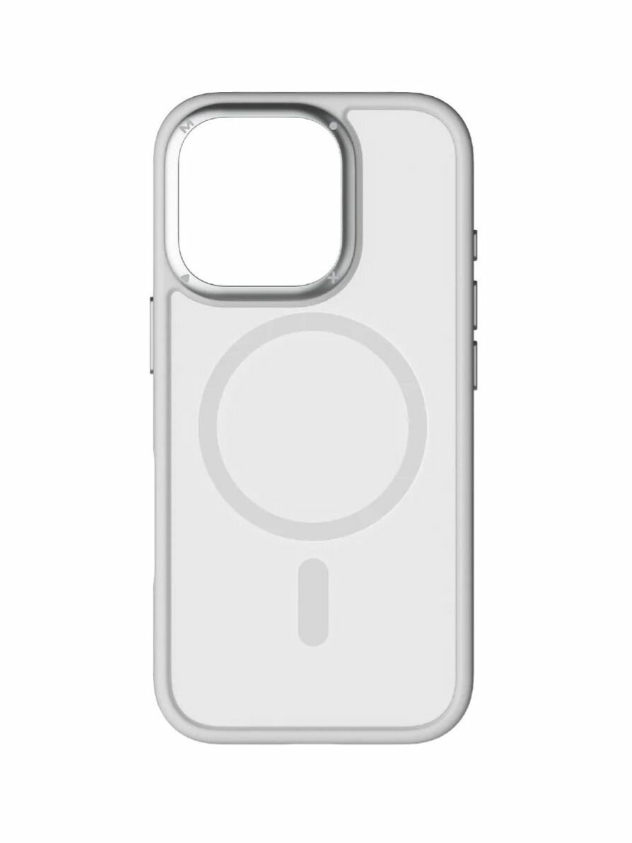 Чехол для iPhone 16 Pro Mag Safe Momax противоударный чехол для Айфон 16 Про Natural Grey