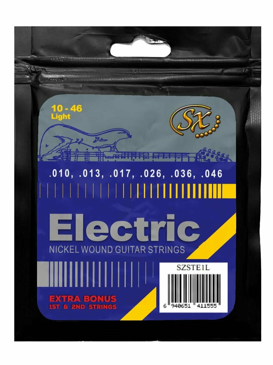 Струны для электрогитары 10-46 Light SX SZSTE1L