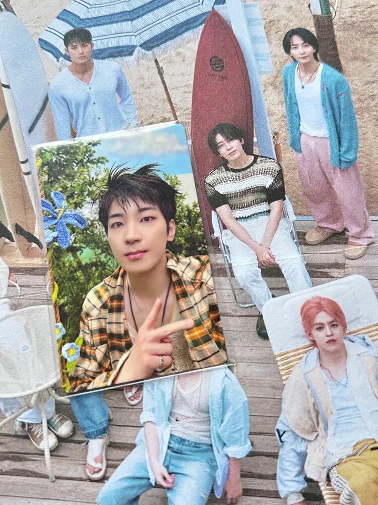 Фотокард Вонву (SEVENTEEN) SEVENTEENTH HEAVEN Weverse Albums ver. Клетчатая рубашка + подарки при заказе