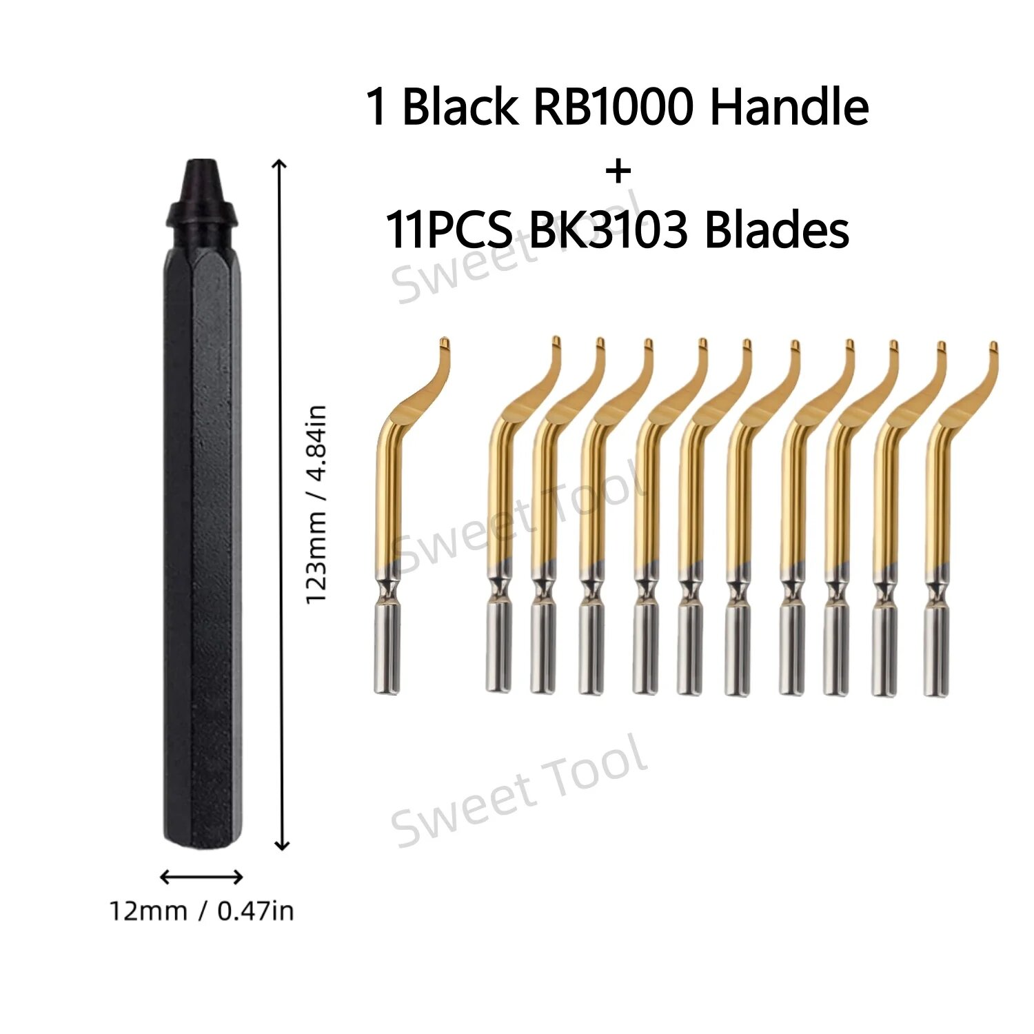 Набор инструментов для снятия заусенцев RB1000 Set Black BK3103