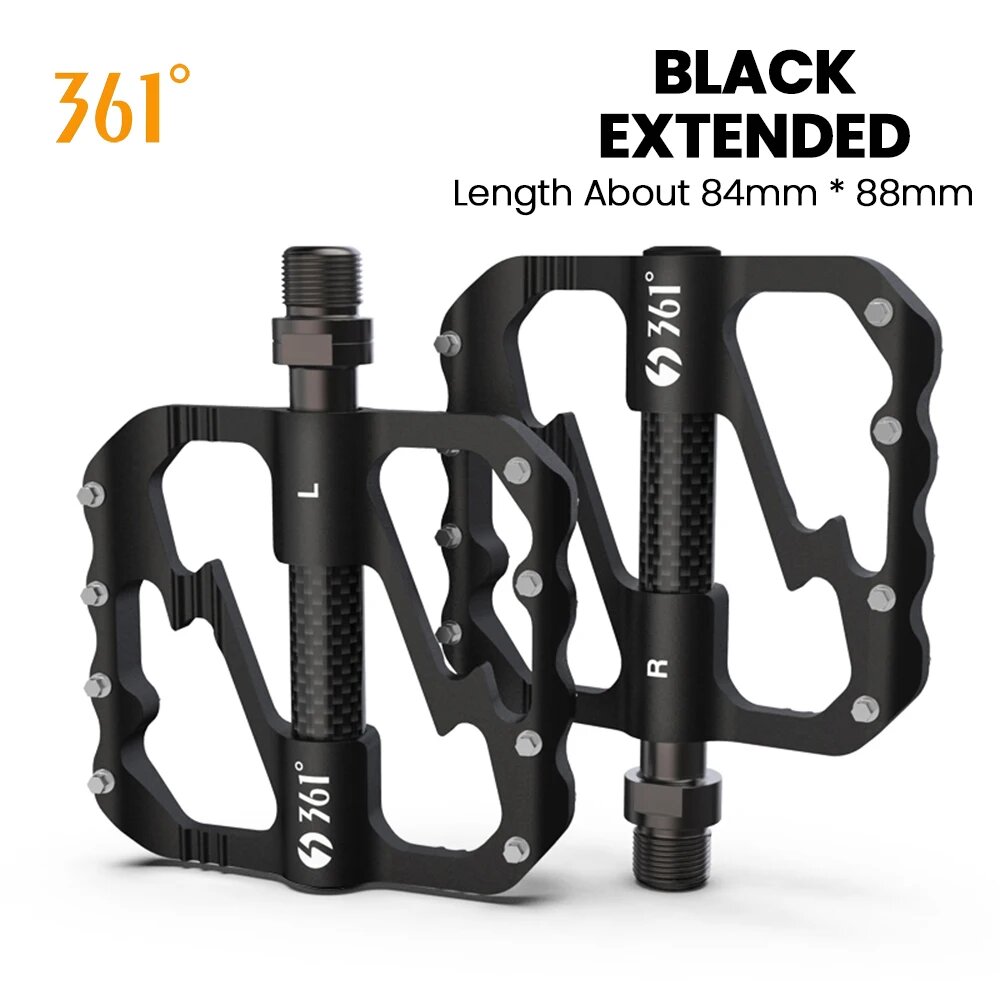 Педали 361 Degrees Ultralight 3-х подшипниковые Черный, BLACK-EXTENDED