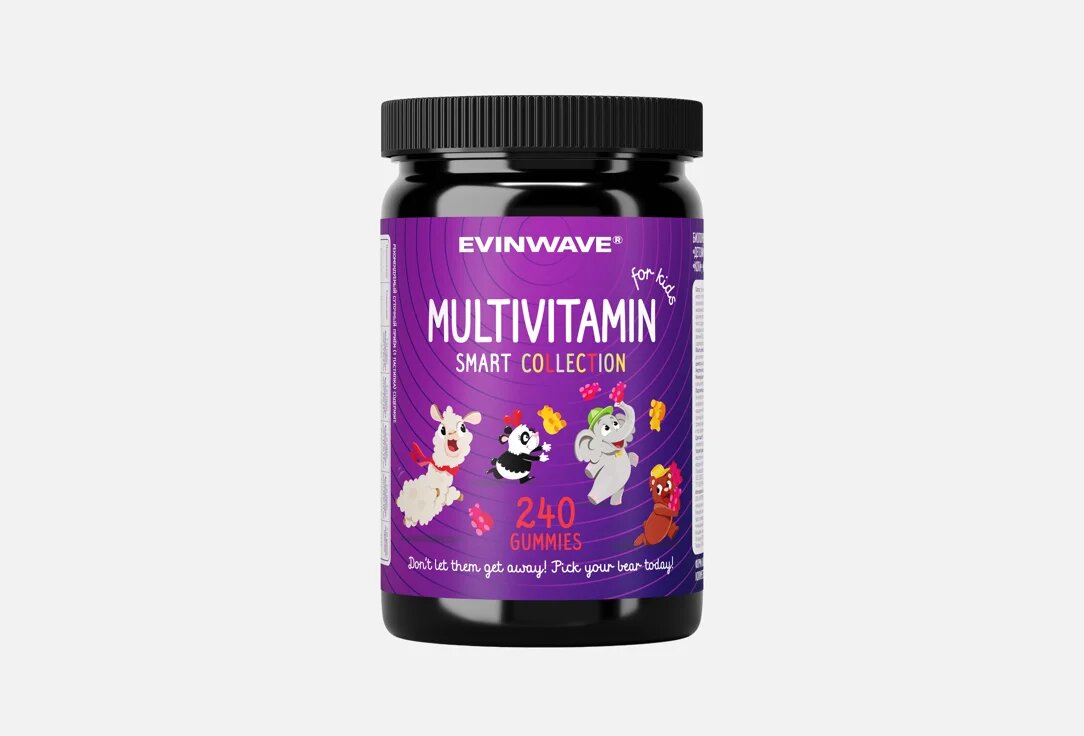 EVINWAVE со вкусом колы в пастилках комплекс витаминов для детей 240 шт
