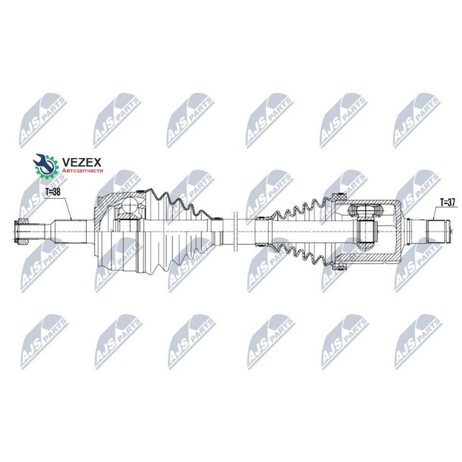 NTY NPW-VW-129 Вал приводной