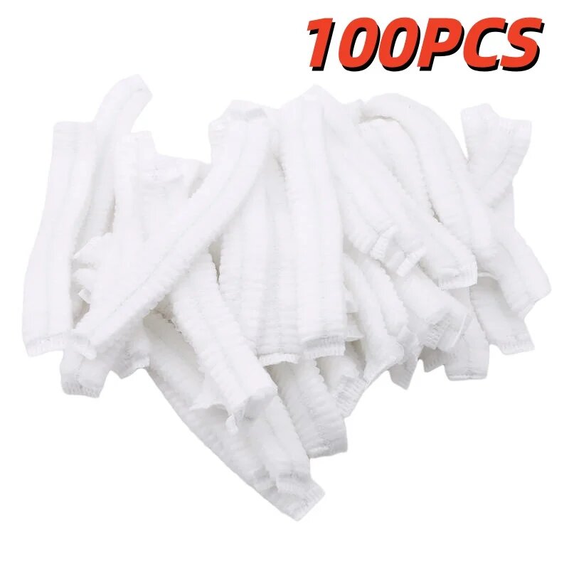Одноразовые шапочки для душа, 100 шт. Белый, 100Pcs white