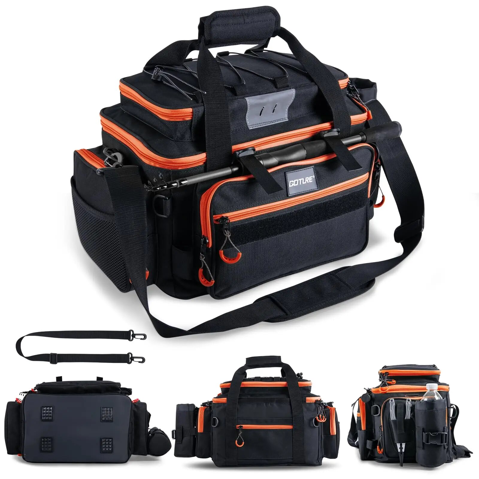 Goture Водонепроницаемая сумки для рыбалки Оранжевый, Black Orange