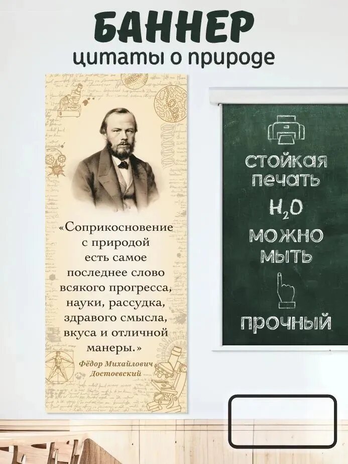 Плакат-баннер Ф. М. Достоевский о природе