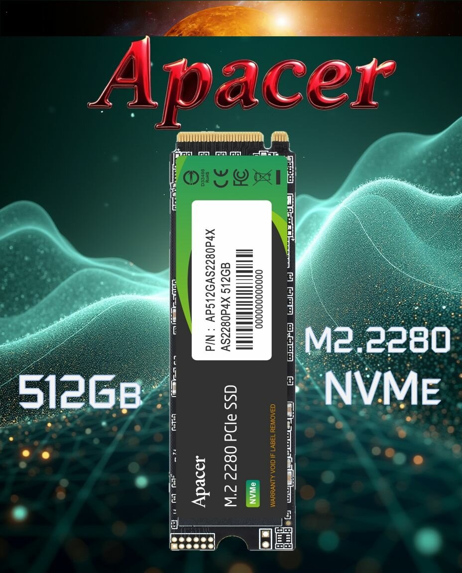 Apacer 512 ГБ Внутренний SSD-диск AP512GAS2280P4-1