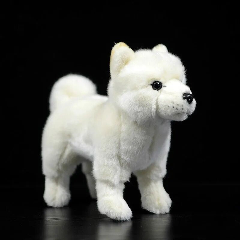 Мягкая кукла Shiba Inu Белый цвет 28x20x10cm плюшевая игрушка для детей и взрослых