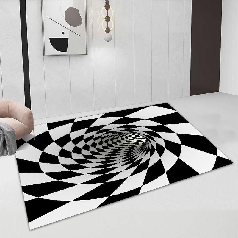 3D коврик-оптическая иллюзия Вихрь : для прихожей, ванной, лестницы, гостиной, детской или игровой зоны