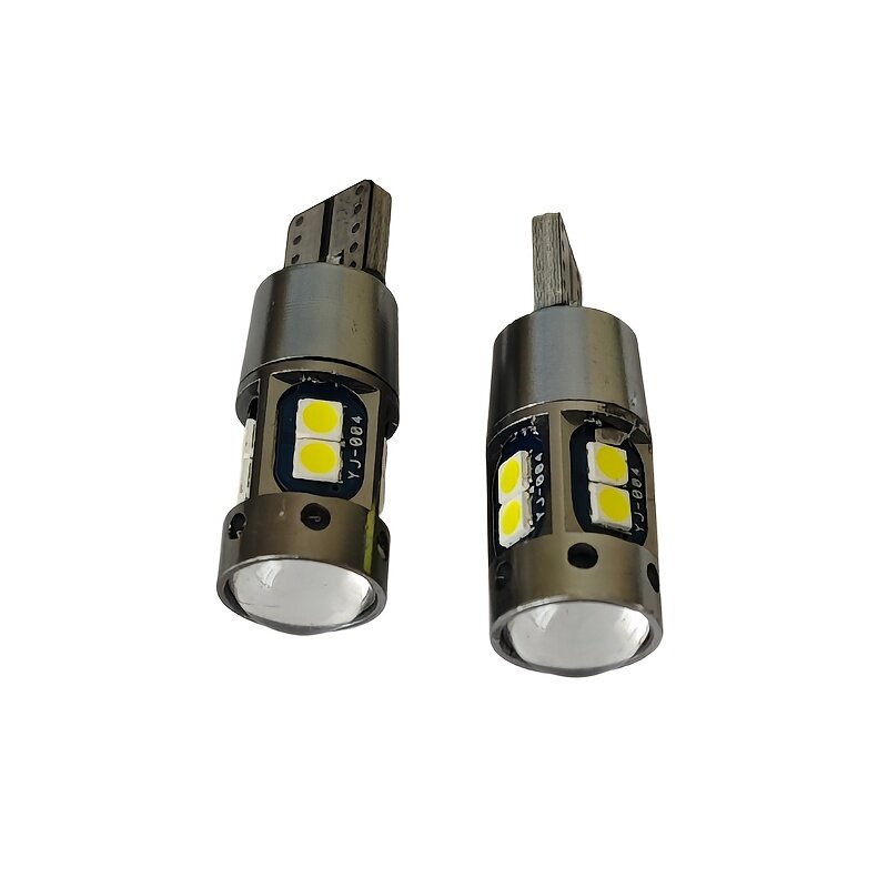 Светодиодные габаритные лампы BA9S W5W T10, 3030 10SMD, декодированные, белые, 2 шт.