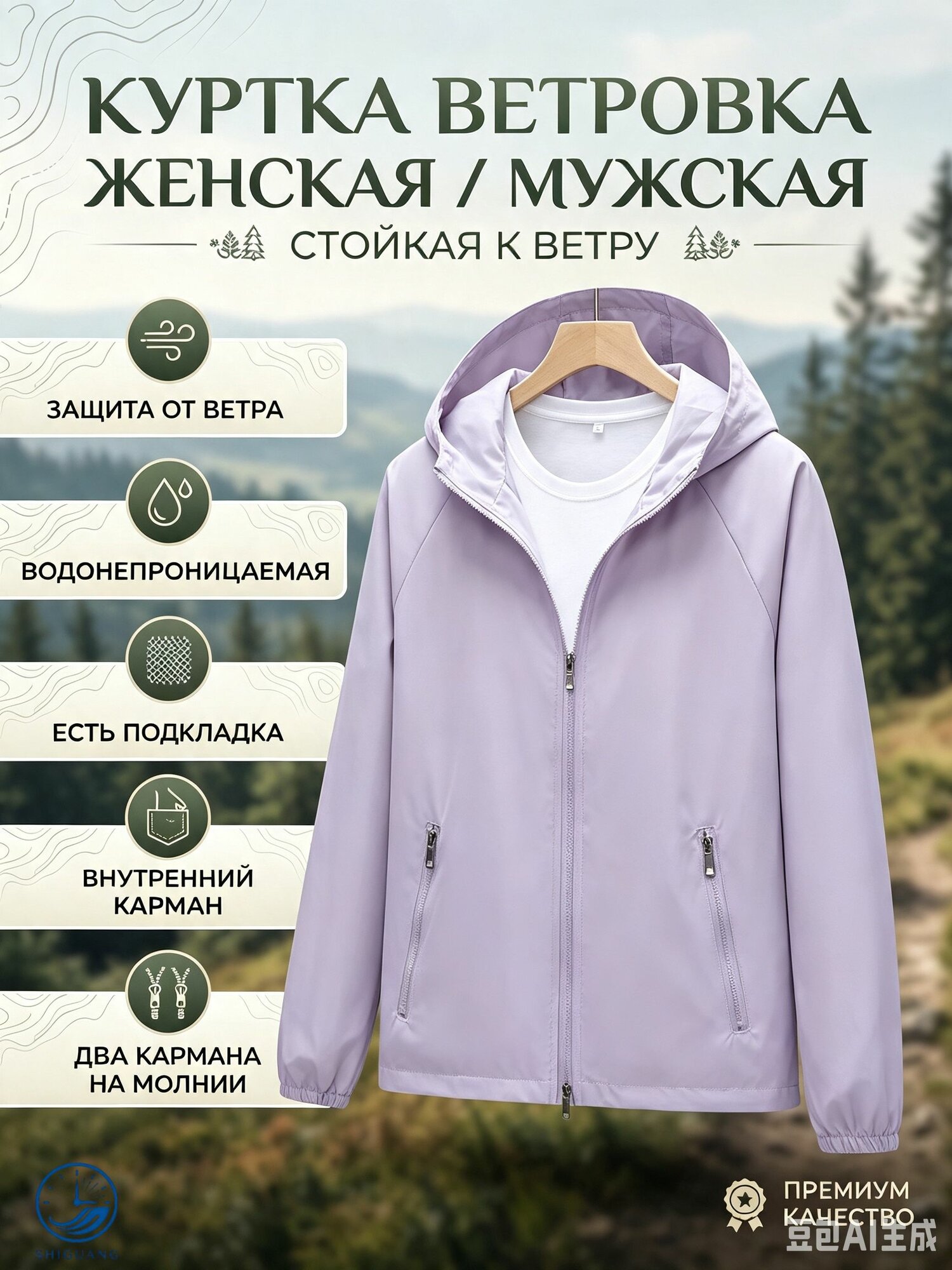 Ветровка  Повседневная ветровка