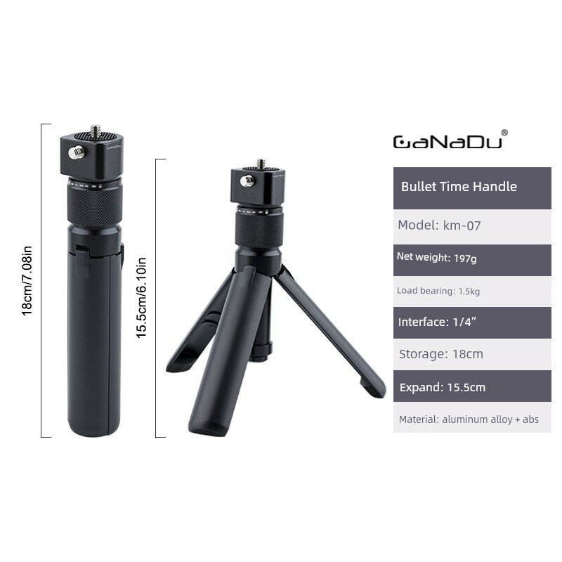 Вращающийся ручка для селфи-палки из углеродного волокна для DJI Osmo 360 и Insta360 X5
