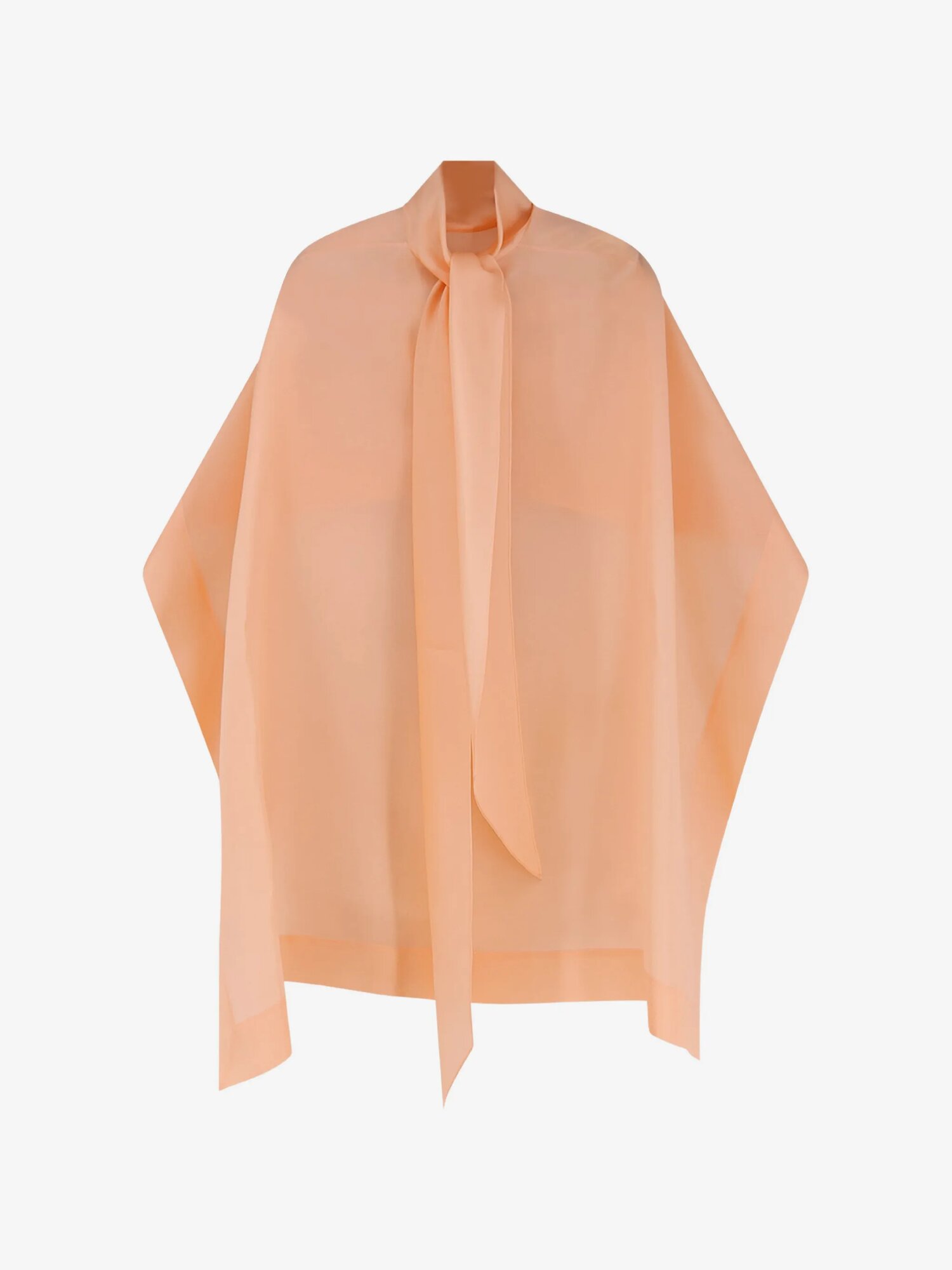 Накидка Alberta Ferretti Asymmetrical tie-neck cape, размер 42, зеленый/оранжевый — фото 1