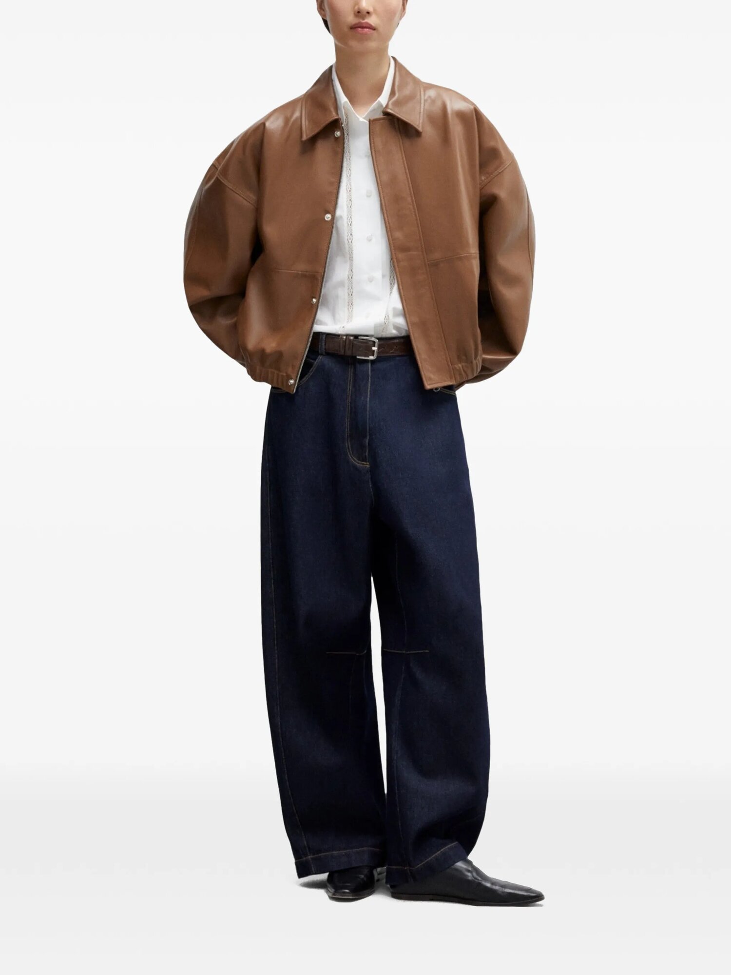 Джинсы широкие CORDERA Wide-leg jeans, размер S — фото 1