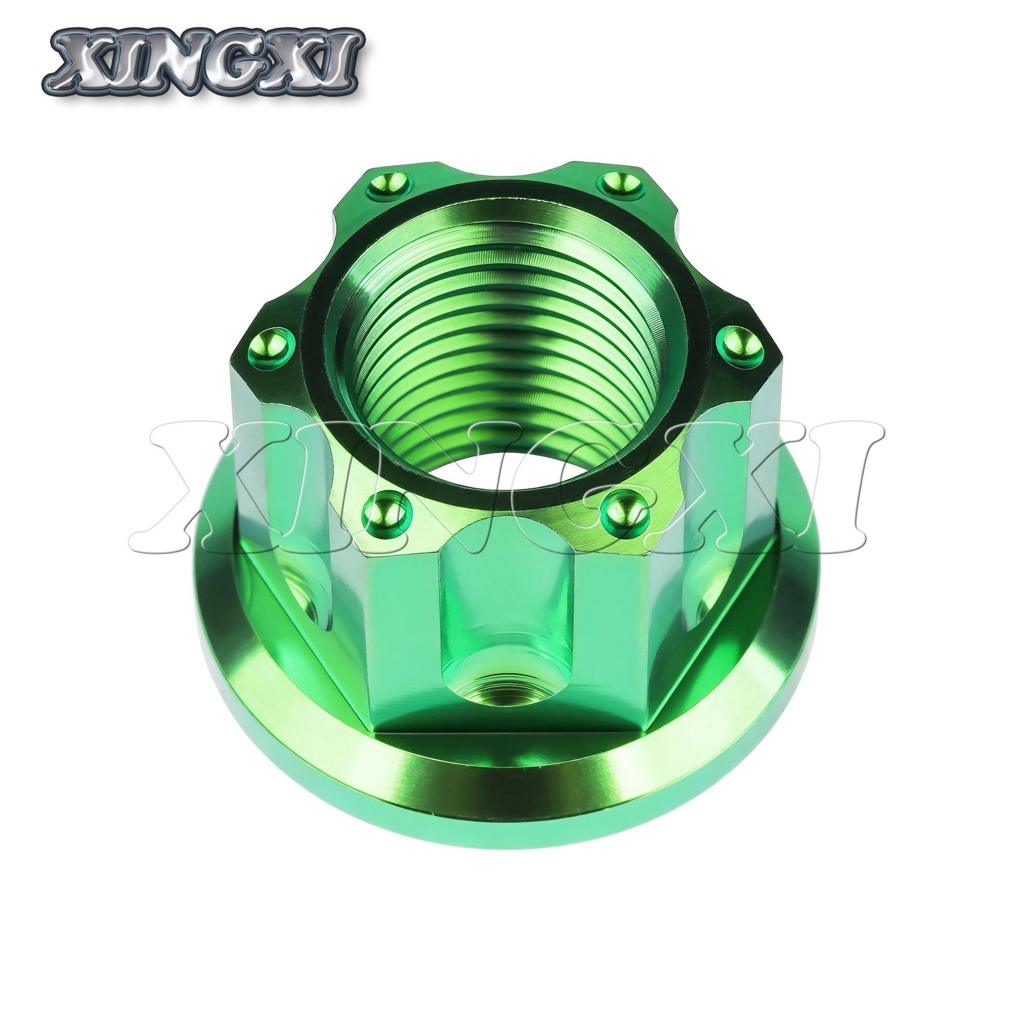 Фланцевые гайки Xingxi Ti M6 M8 M10 M12 M14 M16 из титана Зеленый, M12 1.5mm, Green