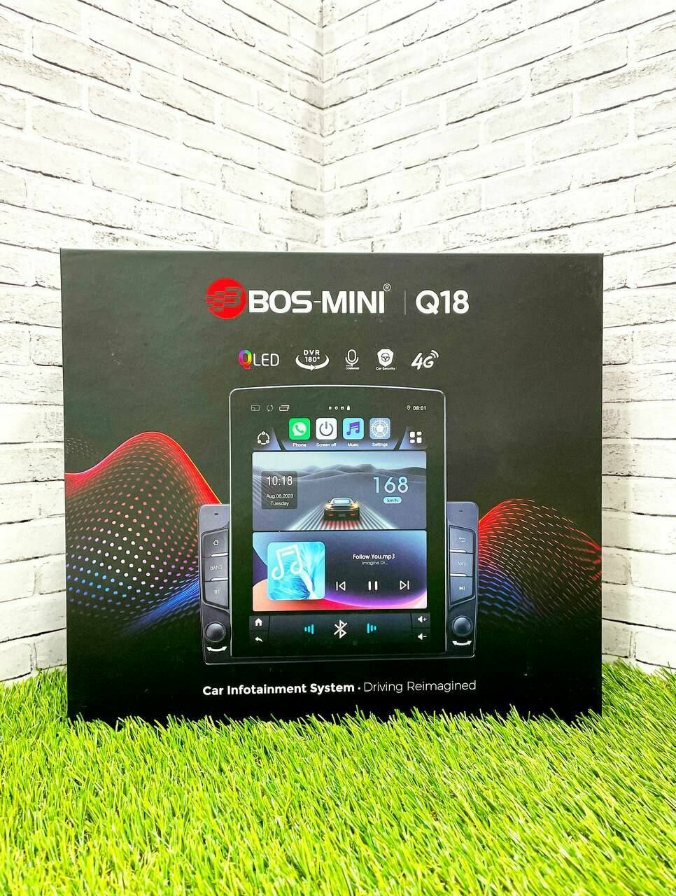 Автомагнитола Андроид BOS-MINI Q18 (10" дюймов) экран 9,7", 4+128 gb, SIM 4G+, 180 dvr, Голосовое упр-ие