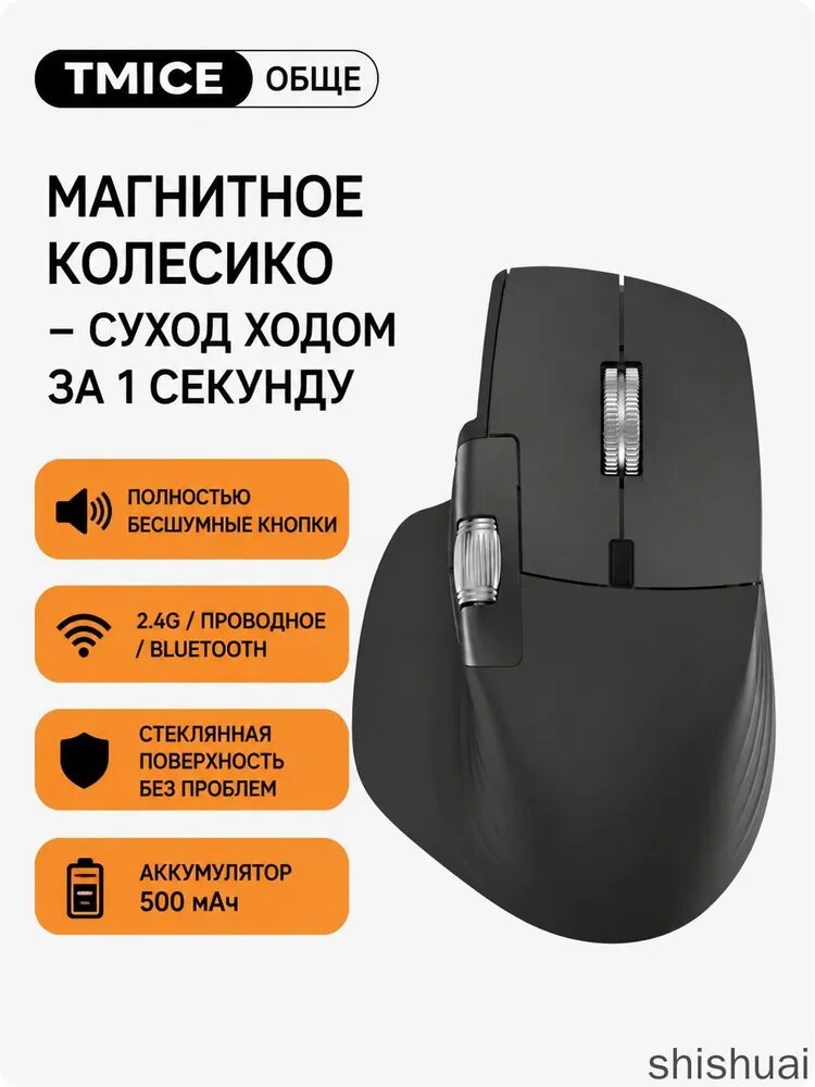 Мышь беспроводная MX Master 3S, черный