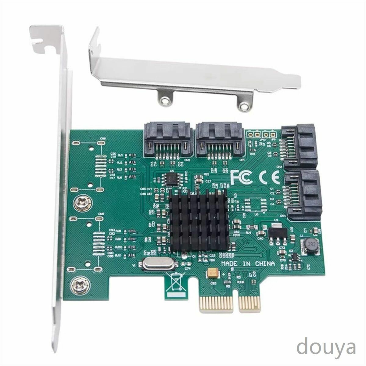 Адаптер расширения SATA PCIe PCI Express X1 на 4-портовый контроллер SATA3.0 88SE9215 для компьютера для системного блока